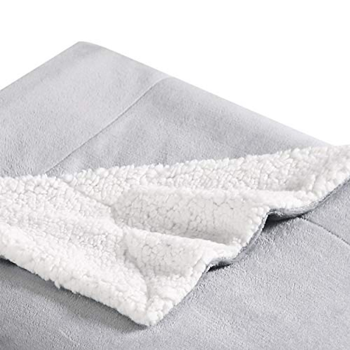 Eddie Bauer Ultra-Plush Collection Throw Blanket - Reversible Sherpa Fleece Cover, Soft & Cozy, Perfect for Bed or Couch, King, Chrome Grey