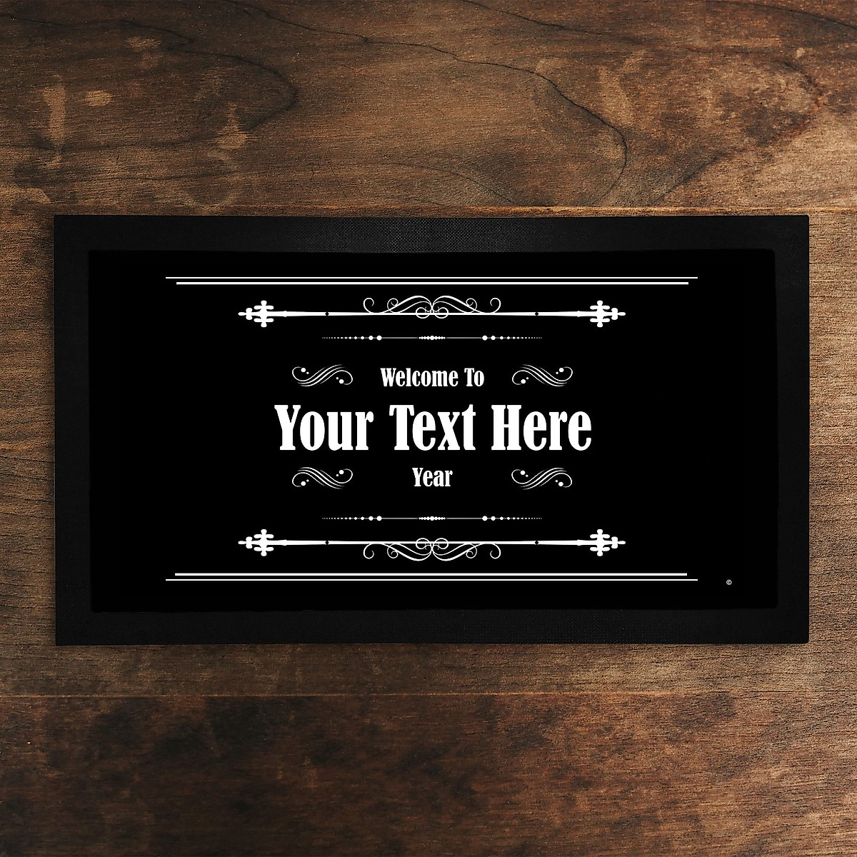 Bang Tidy Clothing Bar Runner Welcome to Your Name's Bar Drip Spill Mat Personalized Bar Gifts