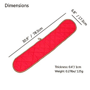 DoMii Extra Long Potholder Gloves Cotton Stripe Quilted Double Oven Mitts for Baking and Cooking 30.9" x 6.8"