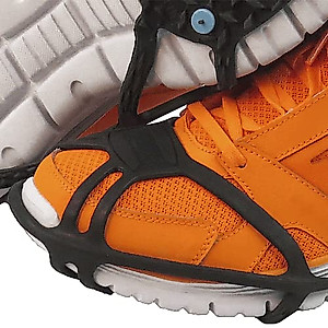 Due North Everyday Pro Footwear Traction Aids, Tungsten Carbide Ice Cleat Spikes, Lightweight Full-Foot, Rubber, Unisex, Small/Medium, V3551370-S/M