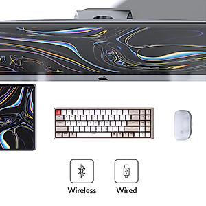 Keychron K14 Bluetooth 5.1 Wireless Aluminum Frame Mechanical Keyboard with Keychron Red Switch/Rechargeable Battery, 72 Keys Compact Keyboard Compatible with Mac Windows