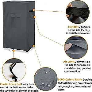 Dalema Evaporative Cooler Cover for MC61M/MC61V Evaporative Cooler,Heavy Duty Waterproof Evaporative Air Cooler Cover,29"L x 18"W x 45"H Swamp Evaporative Cooler Cover,Grey.