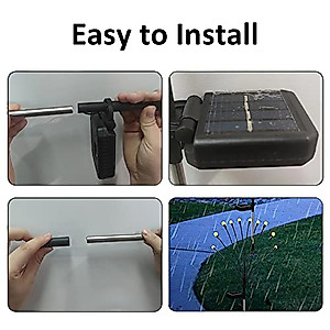 JSMAASER 2Pcs 10 LED Solar Powered Firefly Lights, Garden Lights Solar Powered Waterproof, Starburst Swaying Light Swaying When Wind Blows for Landscape, Pathway, Patio, Christmas (Warm White, 10 LED)