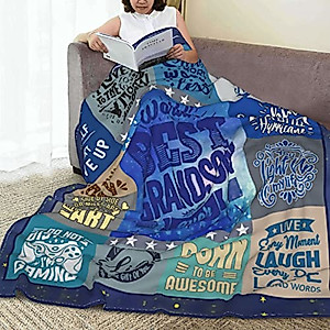 Sulpoie Grandson Gifts from Grandma, to My Grandson Blanket, Gifts for Grandson Blankets, Grandson Birthday Gift Ideas, Grandson Gifts for Graduation Christmas Throw Blanket 60"x50"
