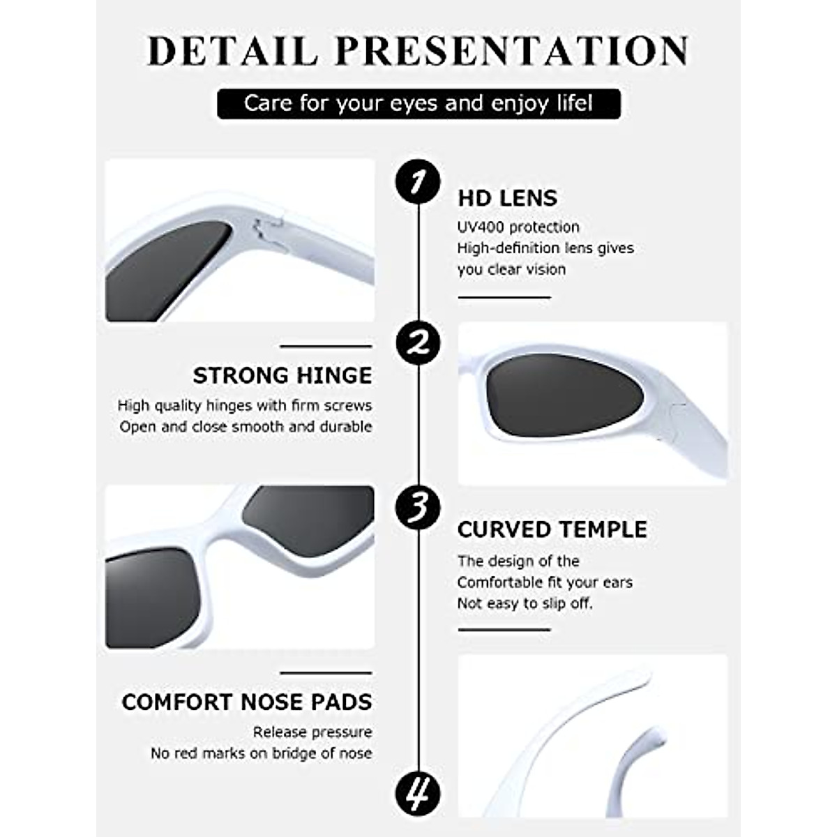 kimorn Y2K Wrap Around Polarized Sunglasses Womens men Swift Oval Fashion Sport Shades Sun Glasses K1273