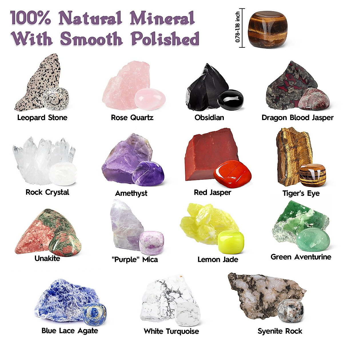 Gemstones Party Favors for Kids Prize Box Birthday Party Supplies,Classroom Rewards Goodie Bag Fillers,15 Pack Natural Stone&Crystal with Keychains for Kids Backpack,Educational Geographic Gift