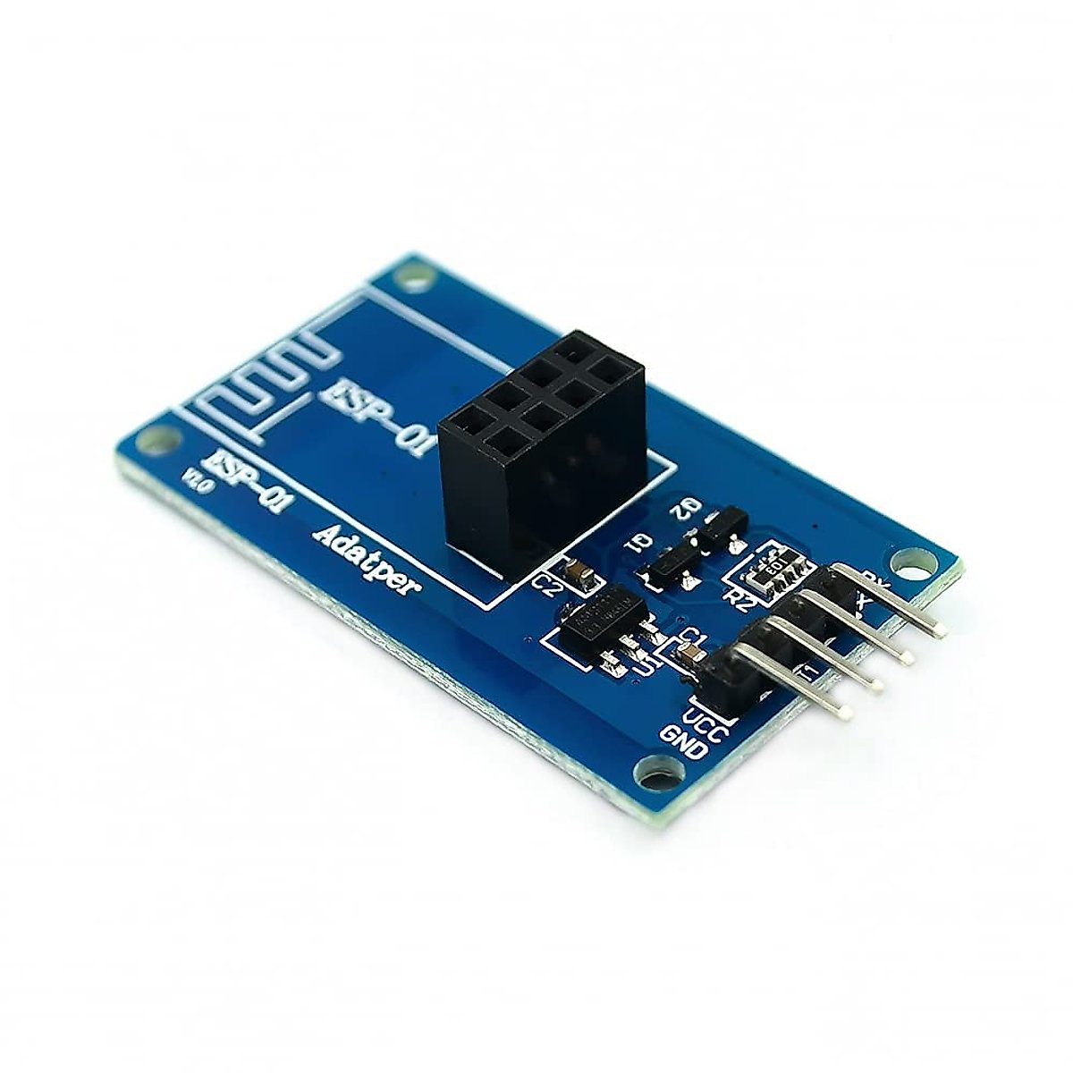 Geekstory ESP8266 ESP-01 Serial WiFi Wireless Adapter Module DC3.3V 5V ESP01 Breakout PCB Adapters Compatible for Arduino（Pack of 5pcs）