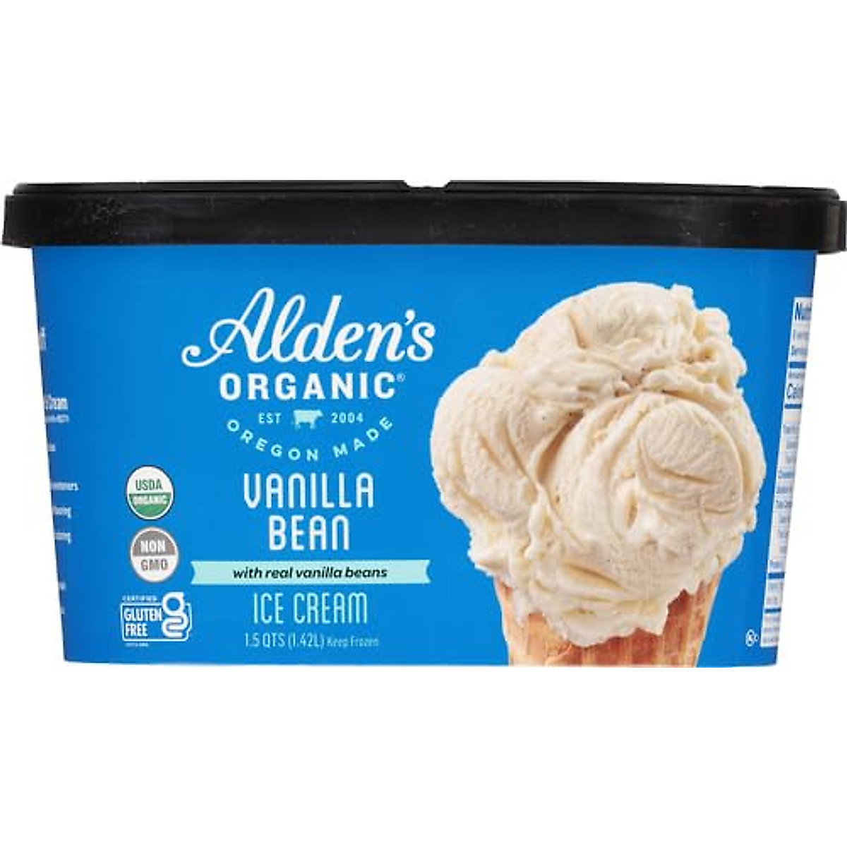 Alden's, Organic Vanilla Bean Ice Cream, 48 oz (Frozen)