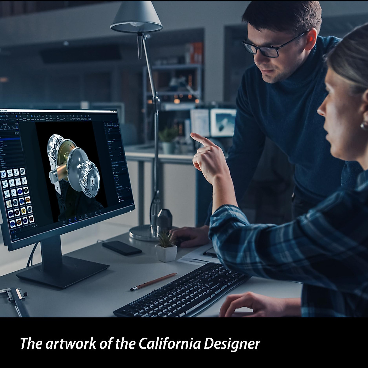 Vammcht Door Knob with Lock, Crystal Door Knobs Interior with Keys, Modern Diamond/Glass Door Lock Heavy Duty for Bedrooms Entrance Office, Polished Chrome Door Handles