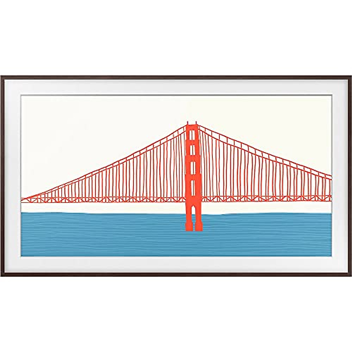 SAMSUNG QN65LS03AAFXZA 65 Inch The Frame QLED 4K Smart TV Bundle 65 inch The Frame Customizable Bezel Modern Brown