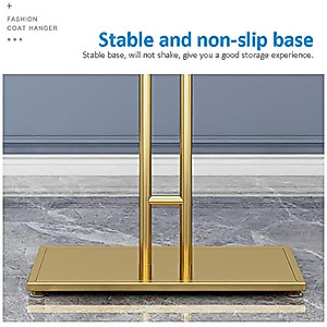 Gold Metal Pipe Clothing Rack,2 Rods Clothes Rack Garment Rack,heavy Duty Clothing Rack For Hanging Clothes,free-standing Close Organizer,clothing Store Display Stand(150x100cm(59x39inch), Gold B)