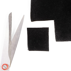 Adhesive Velvet Roll of Fabric for Crafts (17.7 x 78.7 in, Black)