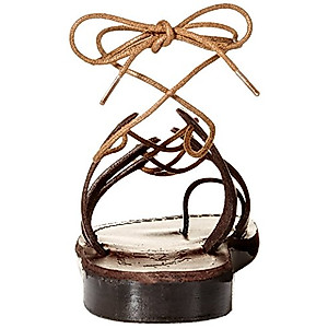 Deborah - Leather Lace Up Sandal - Brown