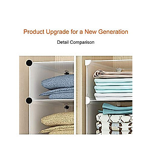 GuanJun Storage Shelf Dividers,Closet Shelf Organizer Divider and Separator for Storage and Organization (White1, 2-Layers)…