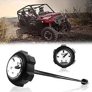 Ranger Gas Cap with Gauge, UTV Fuel Gas Cap Gauge Compatible with Polaris Ranger 400 425 500 700 TM Fuel Gauge # 1240119, Anti-Corrosion Material
