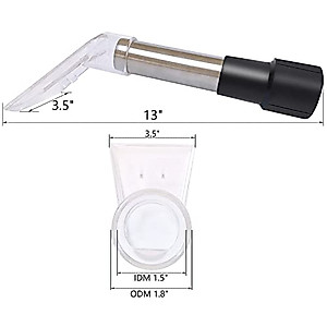 TunaMax Extractor Tool Hand Wand with Clear Head for Upholstery & Carpet Cleaning, Car Detailing Vacuum Wand for Portable Extractors & Truckmounts | Turn Shop Vac into an Extractor