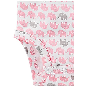 Simple Joys by Carter's Baby Girls' Short-sleeve Bodysuit, Pack of 6, Pink/Yellow, 0-3 Months