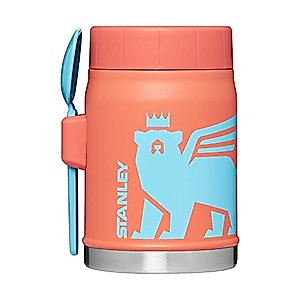Stanley Heritage Insulated Food Jar for Kids (8 and Above) with Spork, 14oz Stainless Steel Kids’ Lunch Box, Dishwasher Safe and BPA-Free
