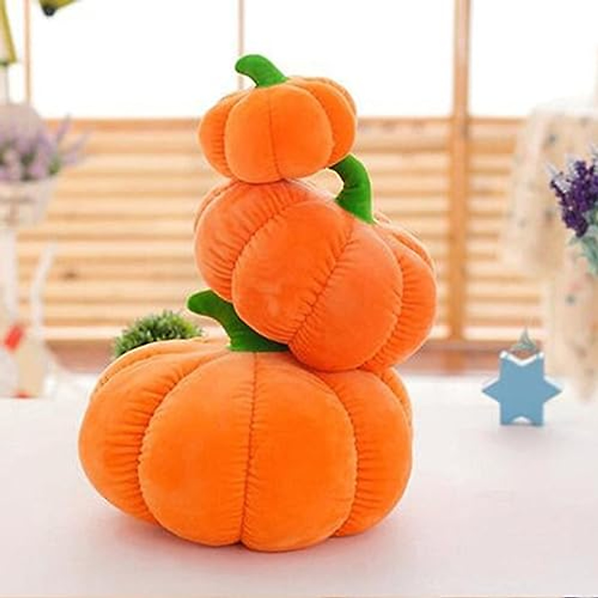 Halloween Pumpkin Pillow, Pumpkin Shaped Throw Pillow, Stuffed Pumpkin Fluffy Pumpkin Plush Toy, Decorative Throw Pillows Thanksgiving Pillow 3D Simulated Pumpkin Pillows for Party Home Decor 16inch
