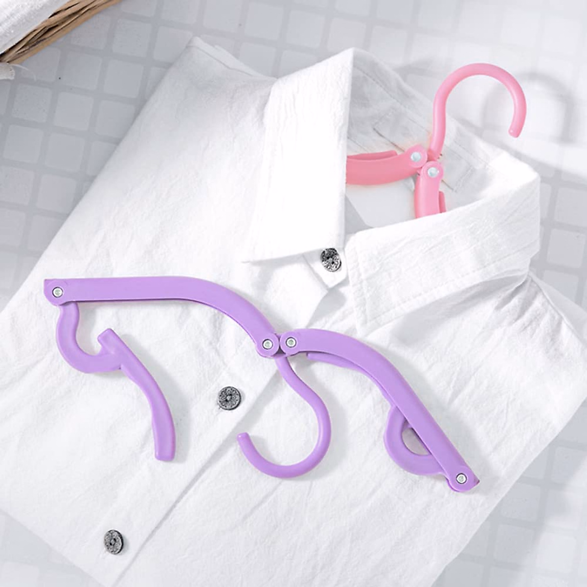 12pcs Travel Folding Hanger Household Multifunctional Portable Hanger