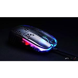 XTRFY MZ1, Ultra-Light Wired Gaming Mouse, Cutting-Edge Pixart 3389 Sensor, Unique Shape for Optimum Aim, Adjustable RGB Lighting, Zy’s Rail Edition