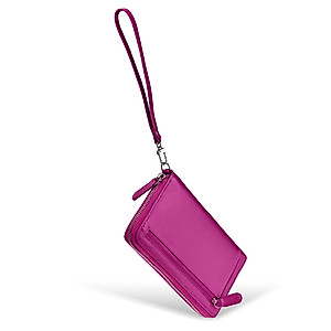 Pavia Soft Leather Ladies Wallet Purse RFID (Fuchsia)