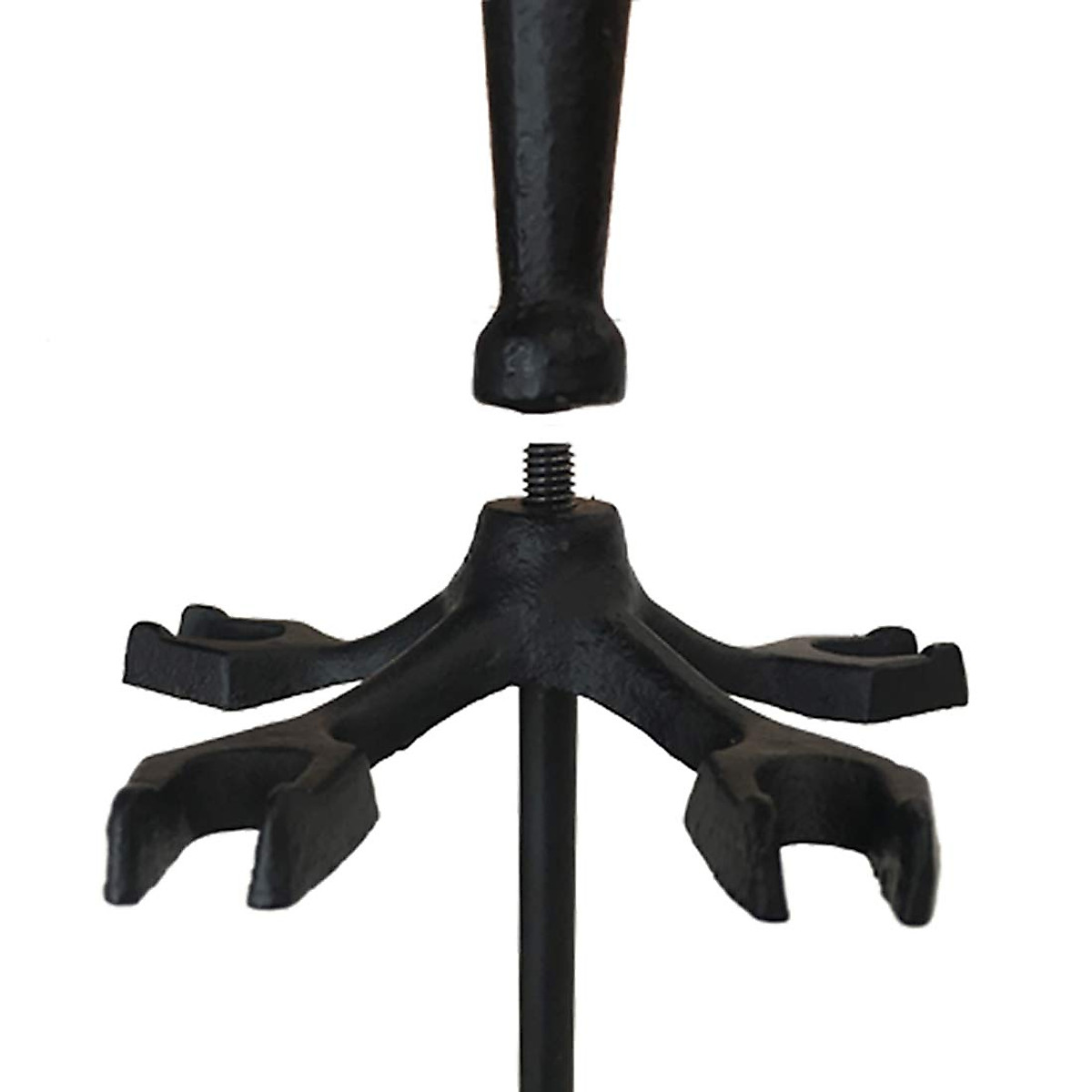 Tosnail 5 Pieces Wrought Iron Fireplace Tools Set - Brush, Shovel, Tong, Poker and Stand Base