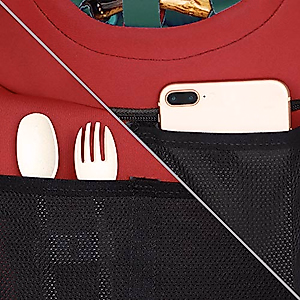 CHAUDER Insulated Neoprene Lunch Bag: Lunch Tote Carry Case Box Cooler Container with Zipper, Washable, Reusable, Perfect For Women To Office (Green)