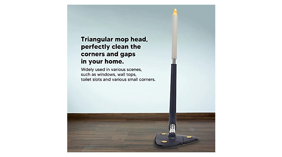 360° Extendable Triangle Mop for Effortless Cleaning