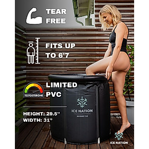XL Ice Bath Tub, 100 Gallon Cold Plunge Tub, Portable Ice Bath Tub for Athletes, Cold Tub, Ice Tub, Ice Plunge Tub, Icebath
