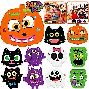 NC Halloween Craft Kits for Kids Halloween Foam Crafts Pumpkin Crafts for Kids Self Adhesive Halloween Stickers for Kids Halloween Party Crafts Decorations Halloween Craft Kits