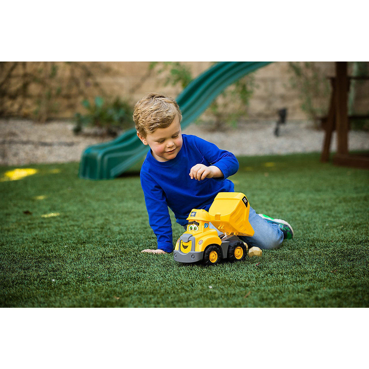 CAT Construction Toys, Buddies Preschool Dump Truck, Junior Crew, Interactive, Moving, Lights & Sounds, For Ages 2 and Older