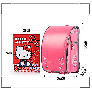 Randoseru Ransel Japanese upscale school bags for boys girls large capacity Senior PU leather light weight backpack