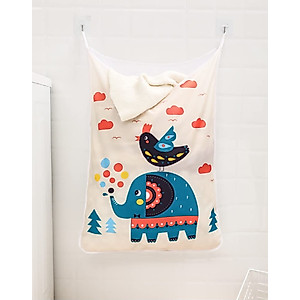 2 Pack Hanging Laundry Hamper - Durable Space Saving Kids Travel Laundry Bag with 2 Hook Types with Zipper and Wide Open Top Machine Washable