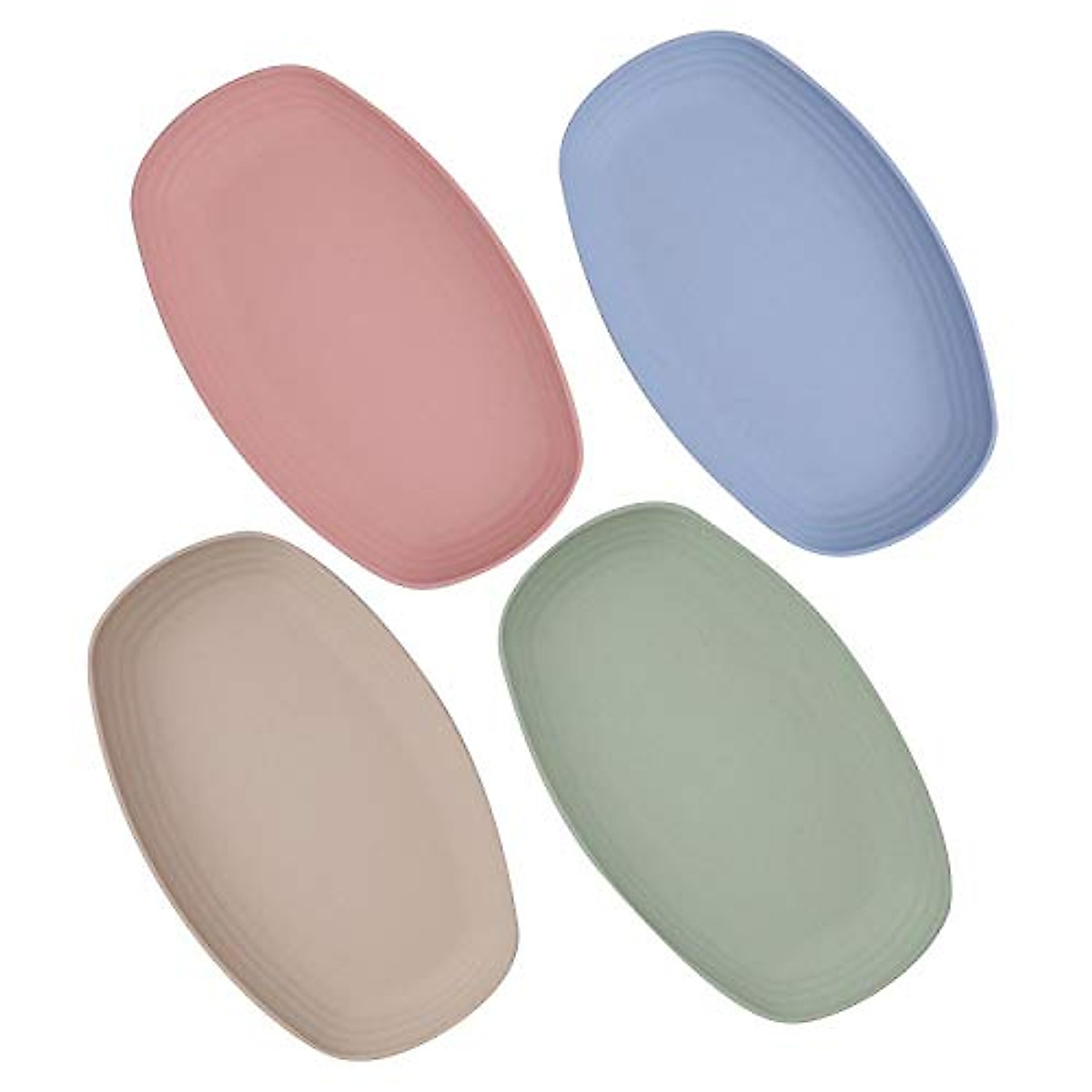 Yopay 8 Pack Wheat Straw Plates, 11 Inch Microwave Safe Lunch Dinner Plates, Reusable BPA Free Lightweight Plates