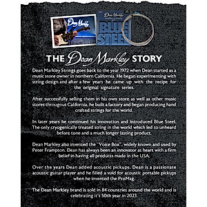 DEAN MARKLEY 2558 Blue Steel Electric Guitar Strings. 6 piece Electric Guitar String Set. Cryogenically Treated for Longer Life, Enhanced Performance, and Superior Sound. Made in USA. Gauges 10-52