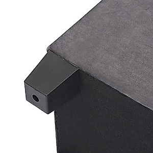 Homy Casa 30'' Storage Ottoman Tufted Velvet Ottoman Bench Upholstered Ottoman with Storage/Lid/Hinge, Modern Foot Rest Stool for Living Room Bedroom Entryway, Grey