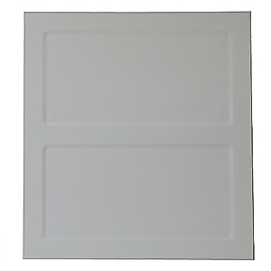 Endless Summer 30 Inch Stamped Steel Base Square Outdoor Gas Fire Pit Table with Hidden Control Panel, White Fire Glass, and Protective Cover