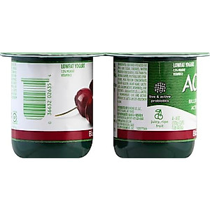 ACTIVIA Probiotic Lowfat Yogurt, Non-GMO Project Verified, Black Cherry, 16 Oz, Pack of 4