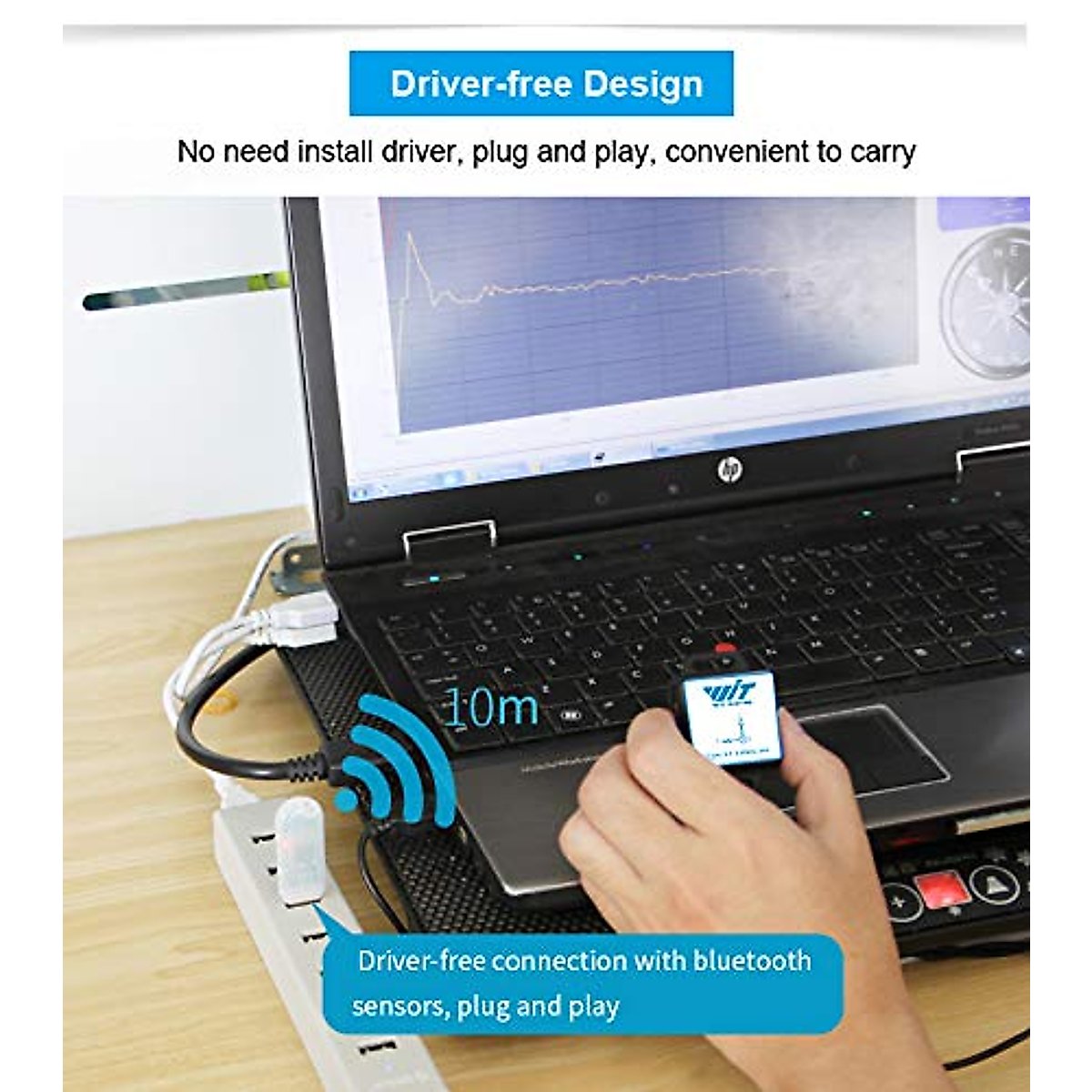 WitMotion USB-HID Wireless Bluetooth 2.0 Adapter, HID Tech, BT-02 Chip【CH340 Driver, Anti-Dust, Small-in-size, Plug & Play】Bluetooth Dongle for WITMOTION Bluetooth 2.0 Sensors (BWT61/BWT61CL/BWT901CL)