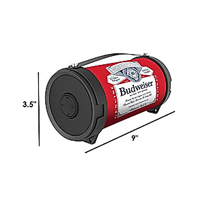 Budweiser Bluetooth Speaker Bazooka Speaker Portable Wireless Speaker with Rechargeable Battery Ideal for Indoor and Outdoor Activities Loud and Bass Audio Sound Easy to Carry Anywhere with FM- Radio