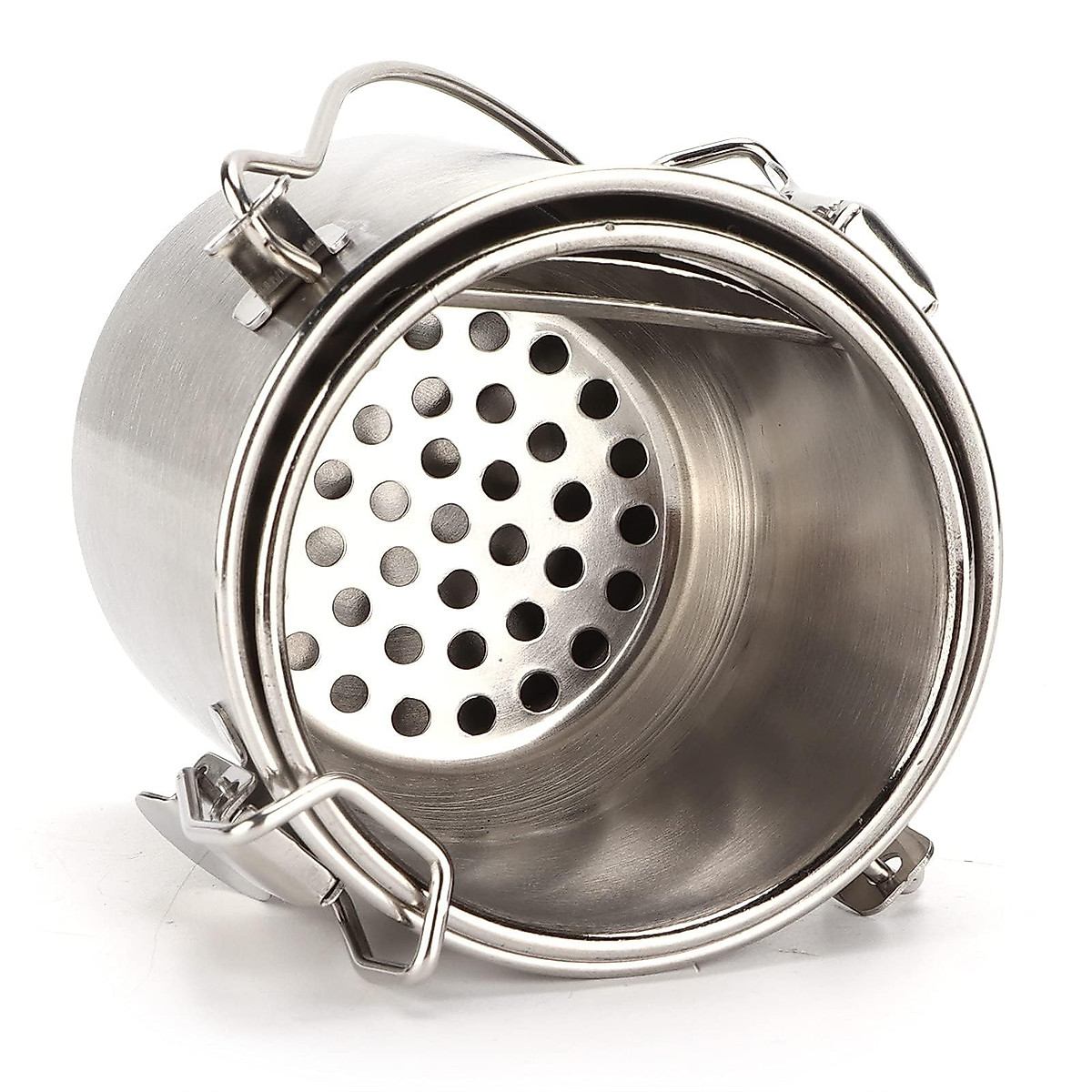 Paint Brush Washer, Stainless Steel Paint Brush Cleaner with Double Dipper Container Cup Paint Brush Holder Paint Brush Cleaner Rinse Cup