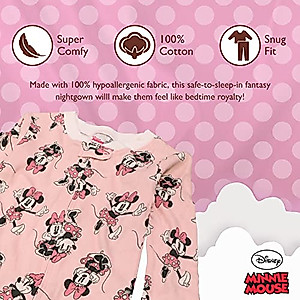 Disney Unisex Kids' Minnie Mouse 2-Pack Footless Snug-Fit Cotton Onesie Pajamas, MINNIE & FRIENDS, 4T