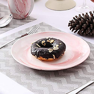 TBGFPO 16-Piece Multicolor Ceramic Porcelain Dinner Set with 4*Dinner Plate, Dessert Plate, Bowl, Mug Set Service for 4