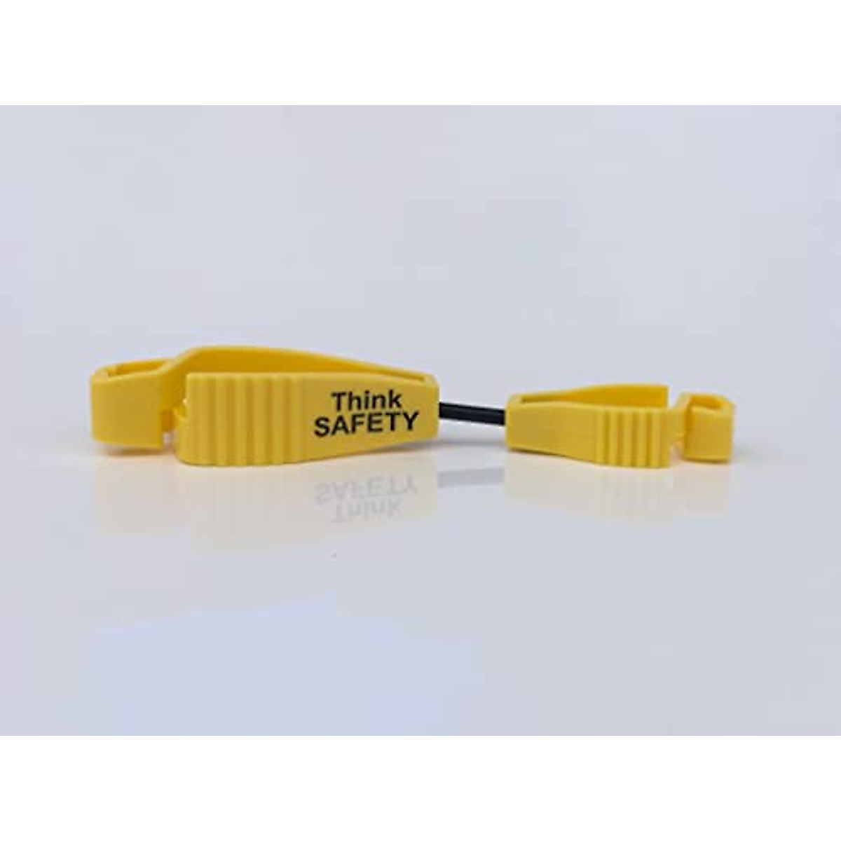 Glove Guard 1939YW Clip, Yellow with Think Safety Imprint, Made in the USA