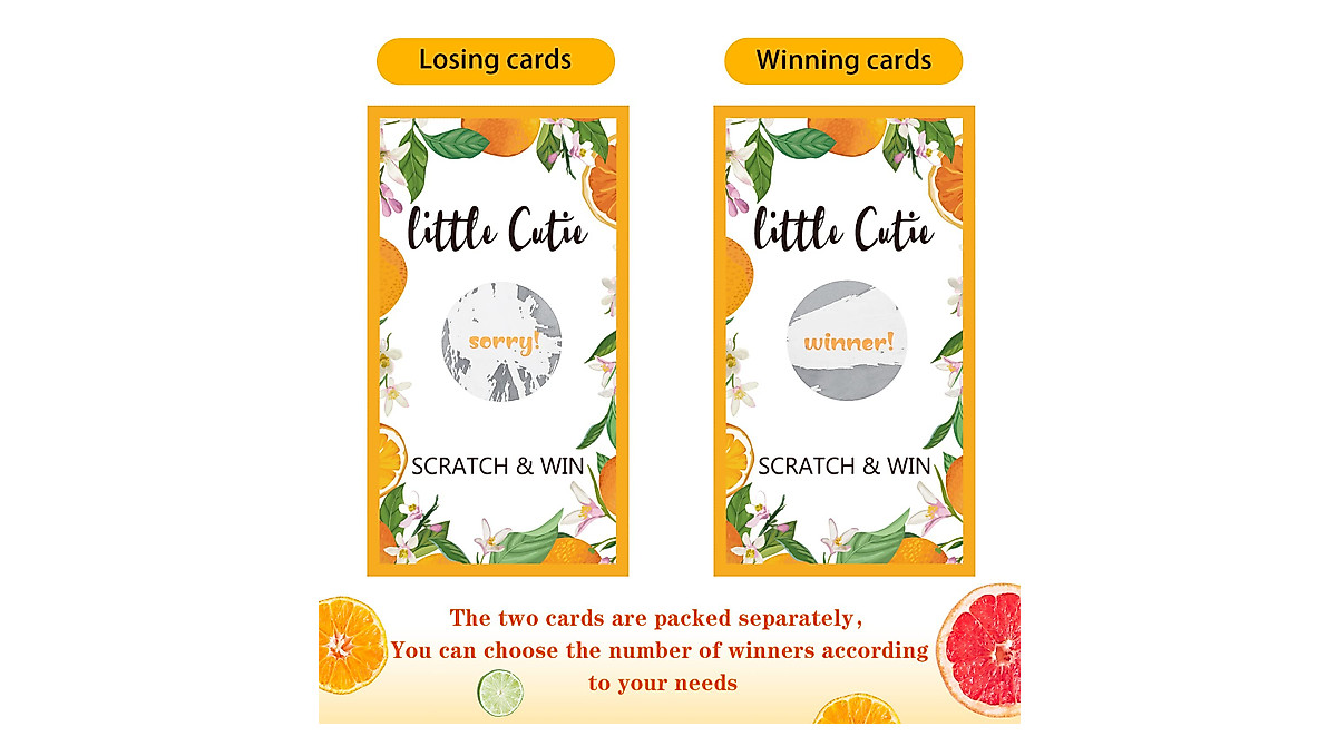 Minatee Scratch Off Cards for Baby Showers & Parties