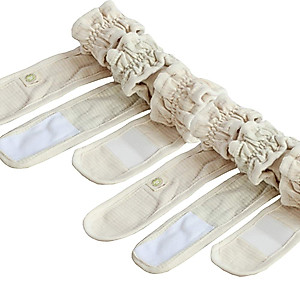 Topwon Cotton Baby Cloth Diaper Fastener Baby Belly Belt Diaper Fastener 6 Pack Belt Waist Support for Baby Reusable Washable Replaces Diaper Pins