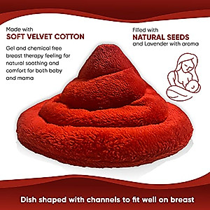 Capibaras Microwavable Flax Seed and Lavender Breast Pad for Breastfeeding Pain Relief - Plush Hot and Cold Compress for Breast Therapy, Engorgement, Tenderness & Mastitis