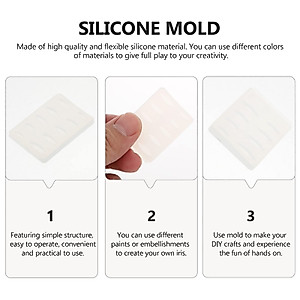 EXCEART 5 Pcs Eye Mold epoxy Eyeball bistuit Eyeball Silicone Chocolate DIY Epoxy Resin Bread Holiday Casting Silicone Baby Dolls Doll Eyes Cookie Jelly Crystal sd Doll White