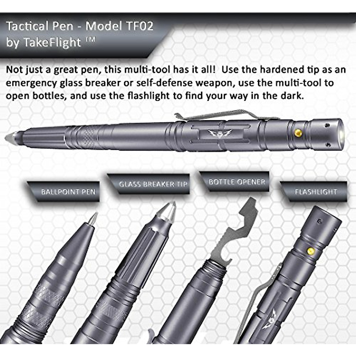 Tactical Pen Gifts for Men – Fathers Day Gift for Dad | LED Tactical Flashlight Multitool for EDC Gear – Cool Gadgets, Tactical Gear, Military Gear, Groomsmen Gifts for Men that Have Everything